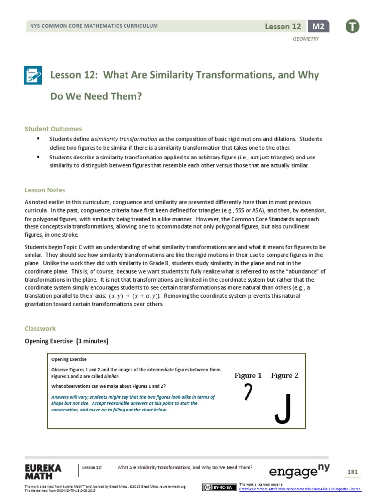 Geometry m2 Topic C Lesson 12 Teacher | PDF | Common Core State ...