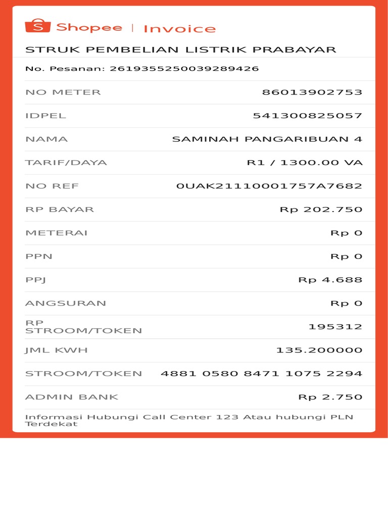 E-Receipt - Tanda Terima Shopee | PDF