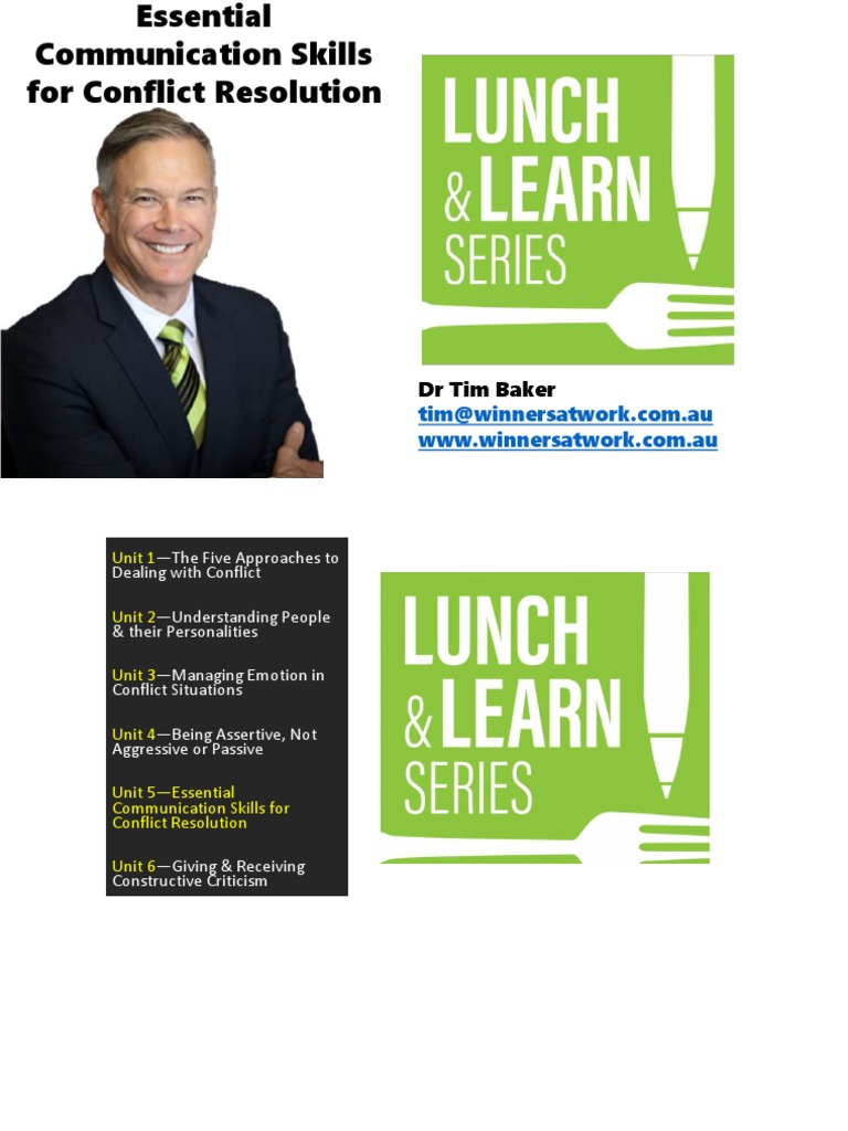 Essential Communication Skills For Conflict Resolution | PDF ...
