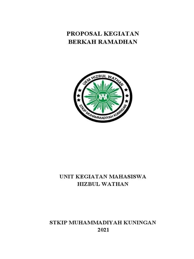 PROPOSAL KEGIATAN Berkah Ramadhan | PDF