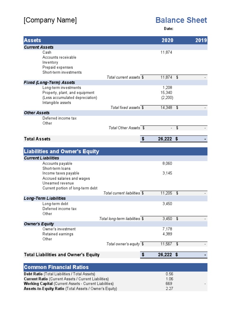 Balance Sheet | PDF | Balance Sheet | Current Liability