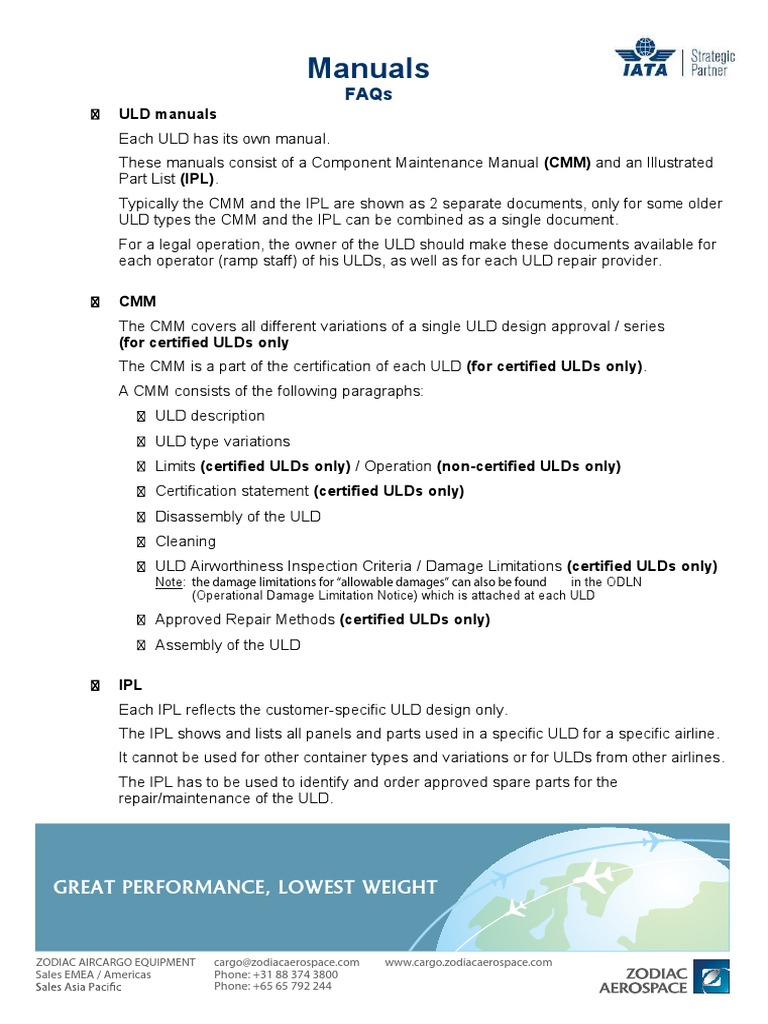 ULD Manuals | PDF