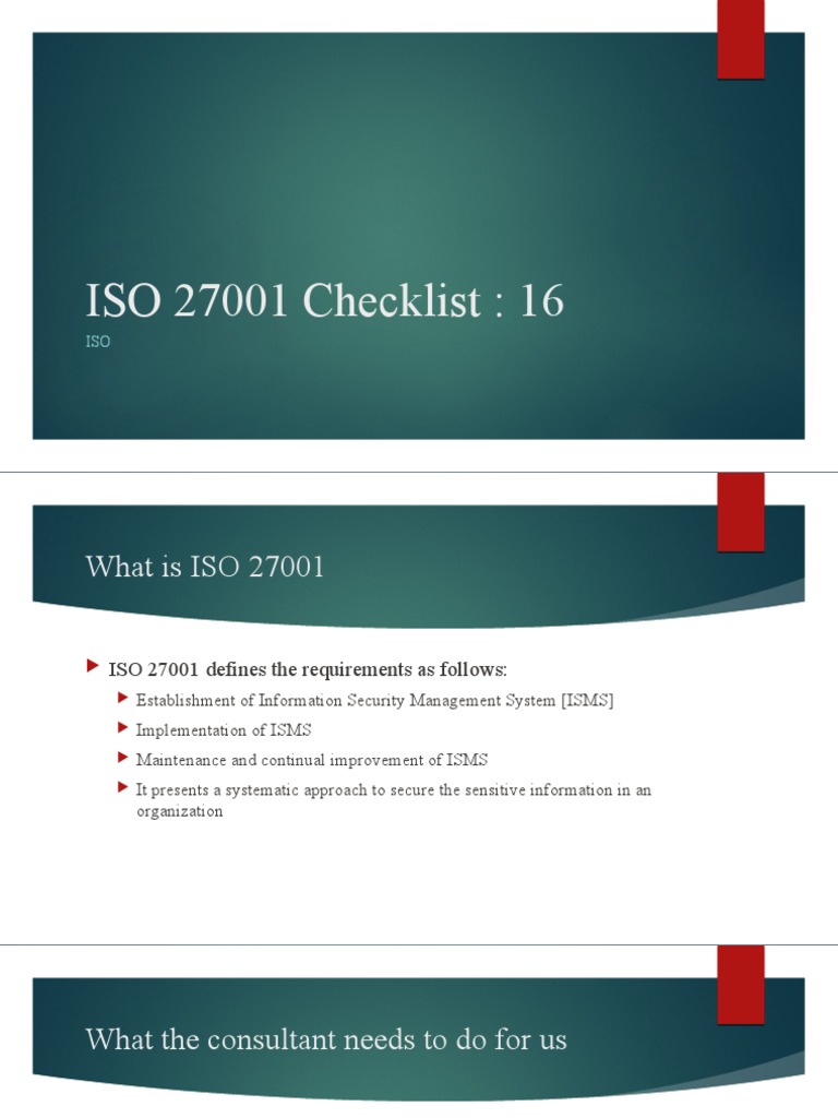 ISO 27001 Controls and Checklist - Mine | PDF | Information Security ...