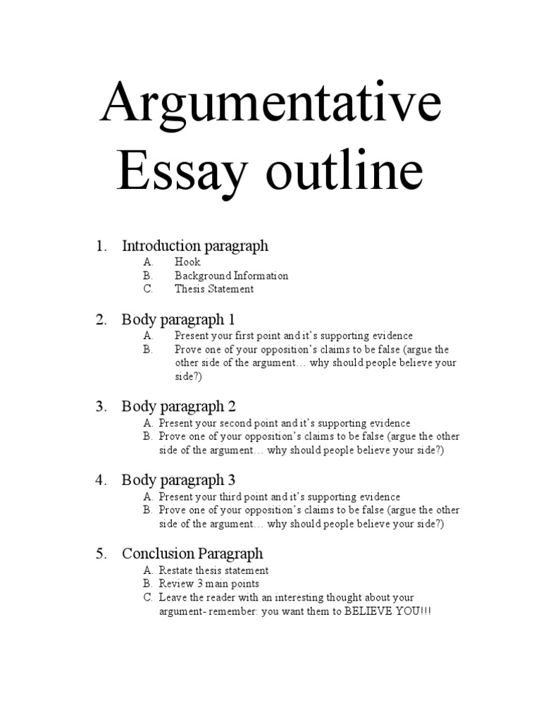 Conclusion Examples For Argumentative Essay