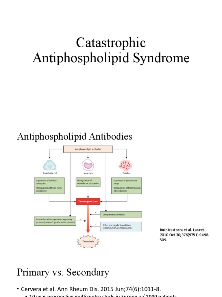 Catastrophic Antiphospholipid Syndrome: Triggers, Presentation ...
