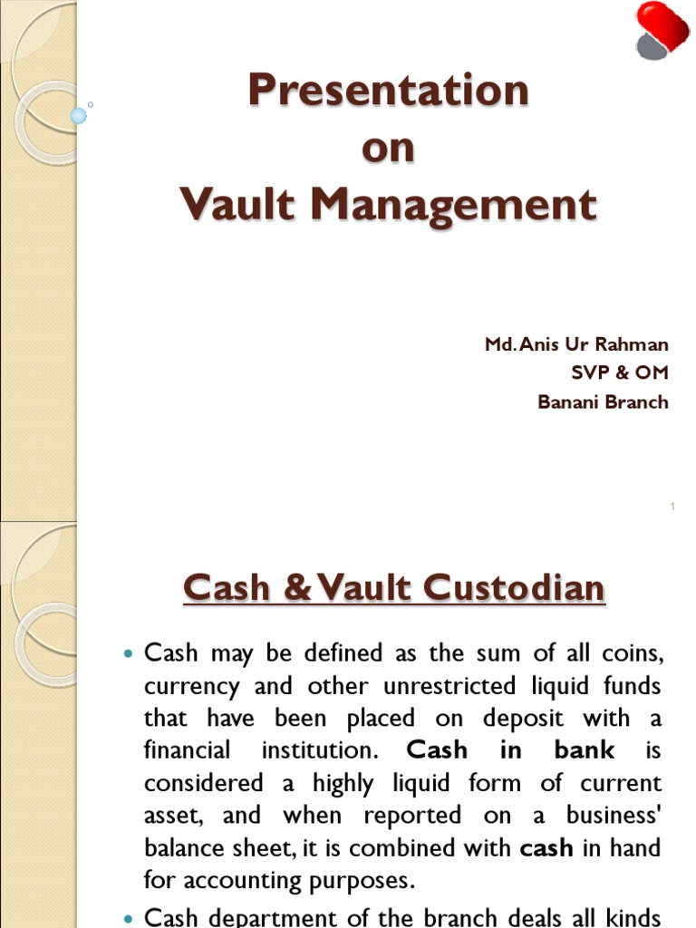 Vault Cash Management | PDF | Bank Vault | Cash