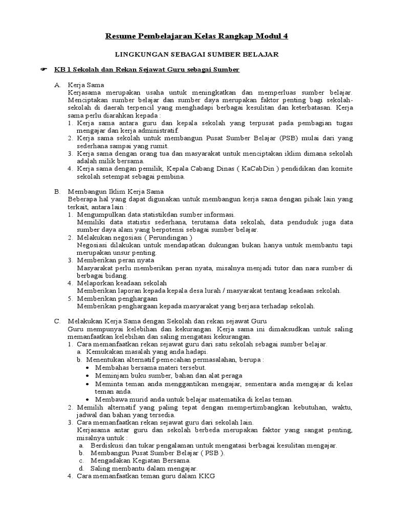 Resume Modul 4 PKR | PDF