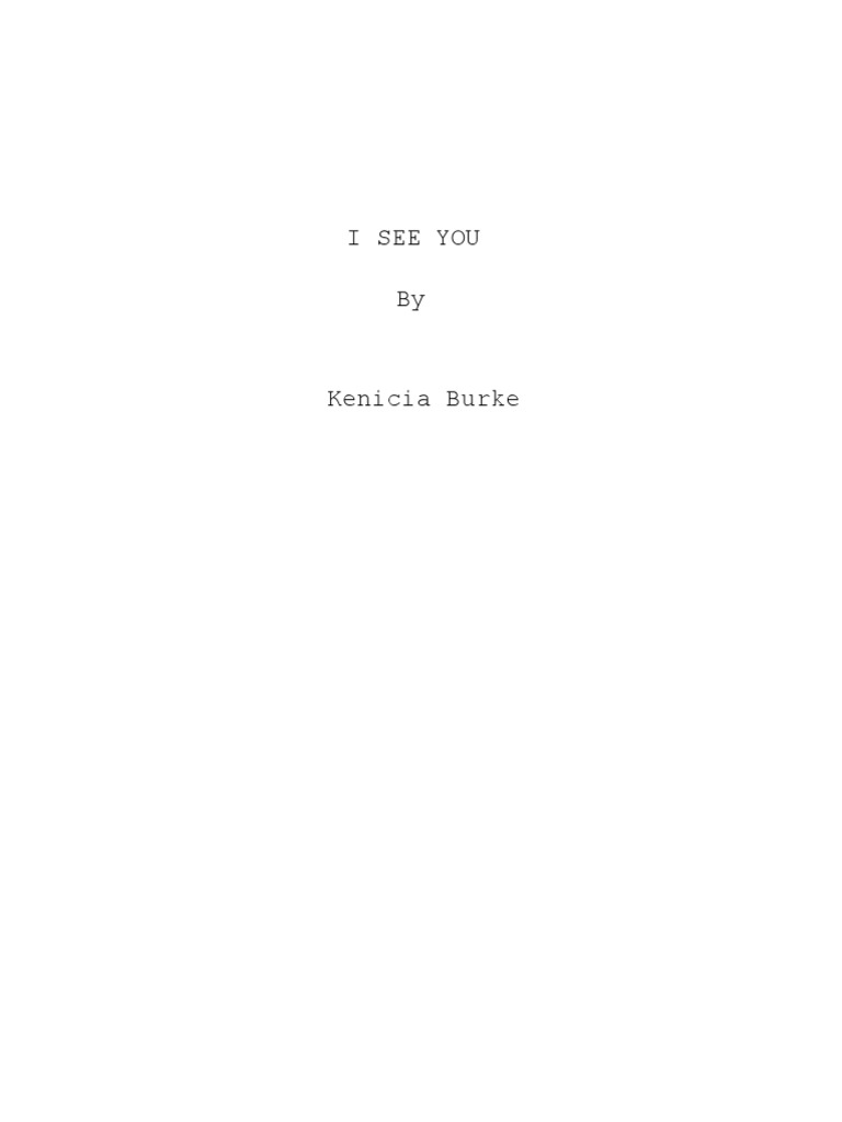 Inanimate Object Script - Kenicia Burke | PDF