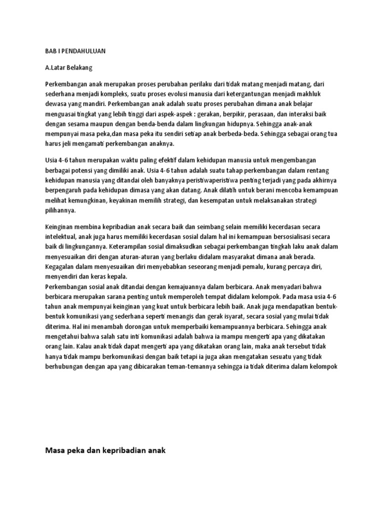 Masa Peka Dan Kepribadian | PDF
