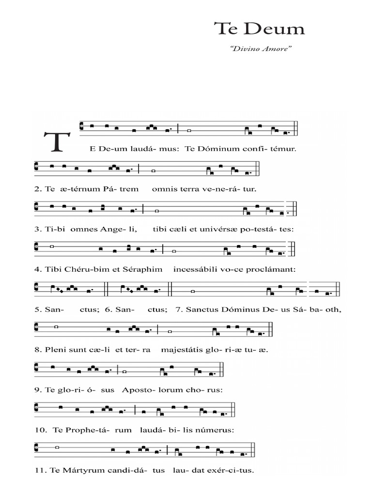 Te Deum Gregoriano | PDF