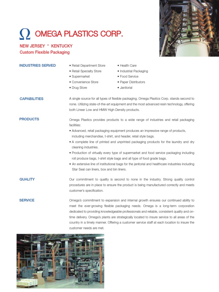 Omega Plastics Corp.: New Jersey Kentucky Custom Flexible Packaging ...