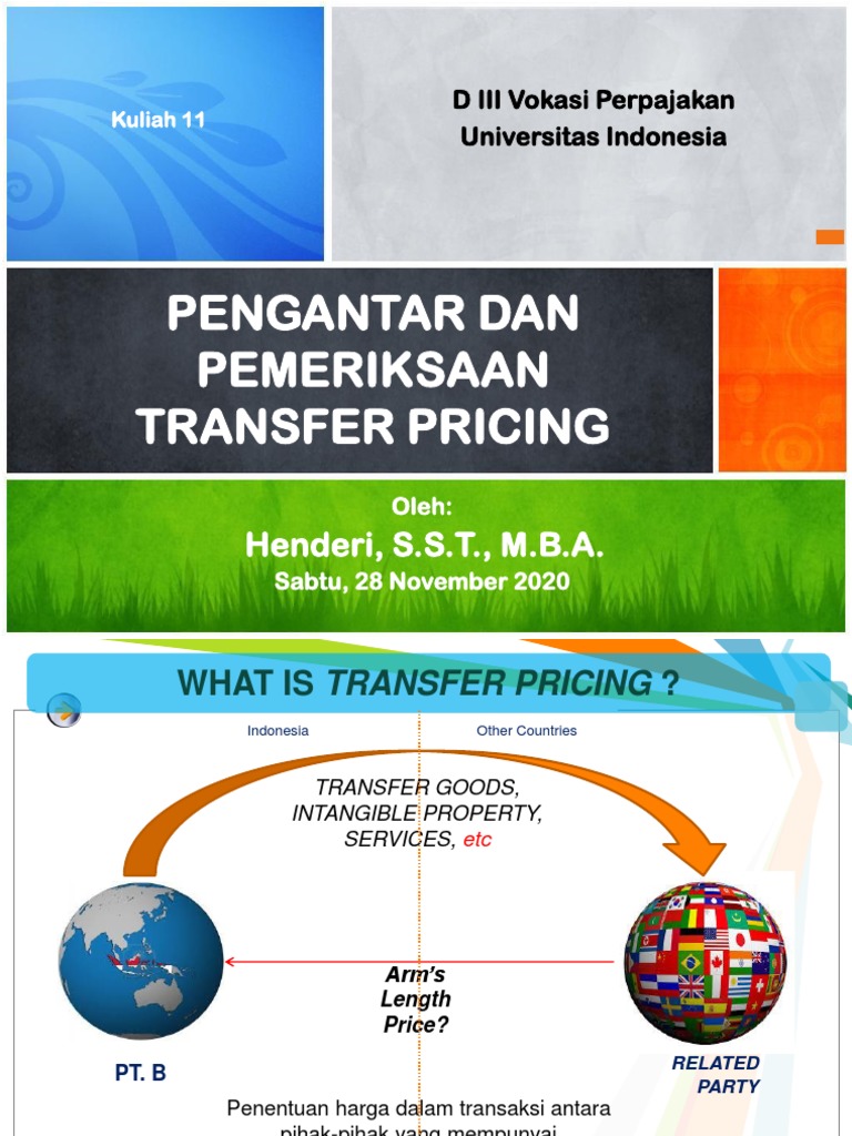 Kuliah 11 - Pemeriksaan Transfer Pricing | PDF