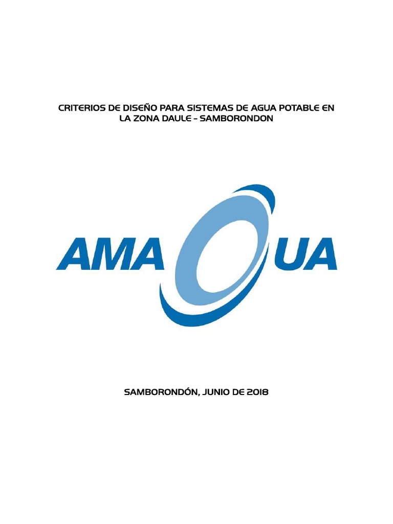 Criterios de Diseño Aapp v0 - Amagua | PDF | Bomba | Agua potable