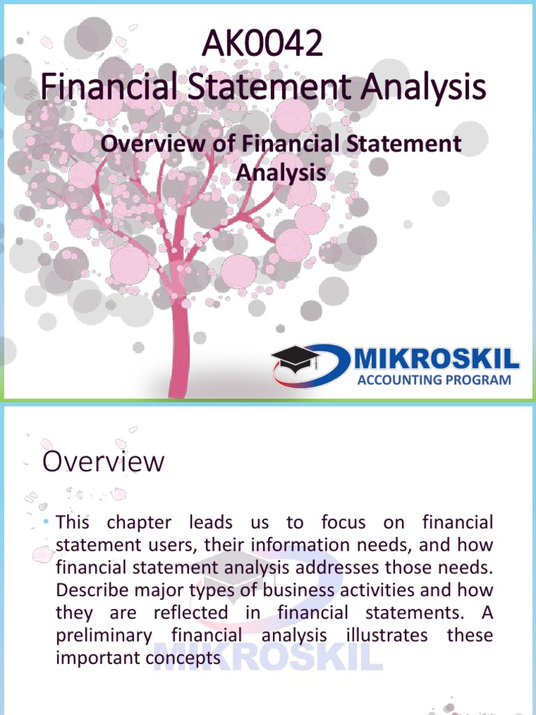 Week 1-Materi-Chapter 1 Overview of Financial Statement Analysis | PDF ...