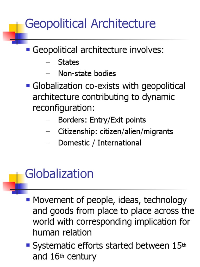 Geopolitics Architecture | PDF | Globalization | Sovereignty