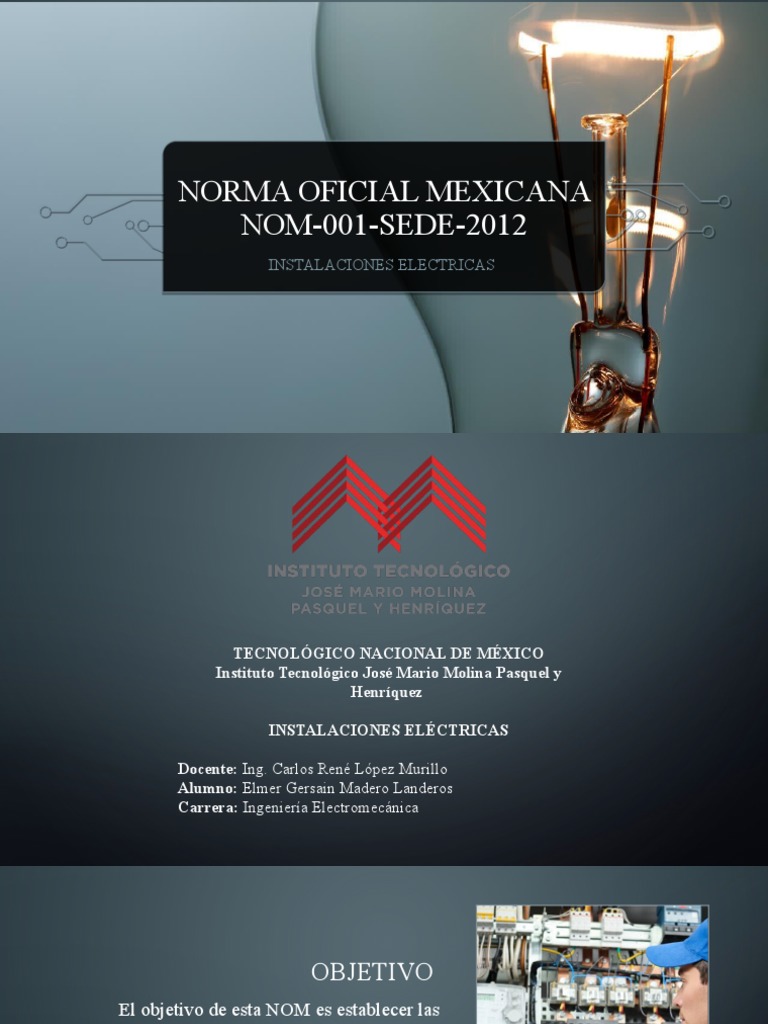 Norma Oficial Mexicana Nom 001 Sede 2012 Pdf Red Eléctrica