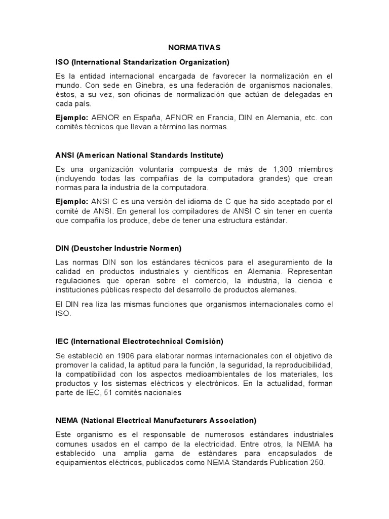 Normativas Iso, Ansi, Din, Iec, Nema y Jic Simbologias | PDF ...