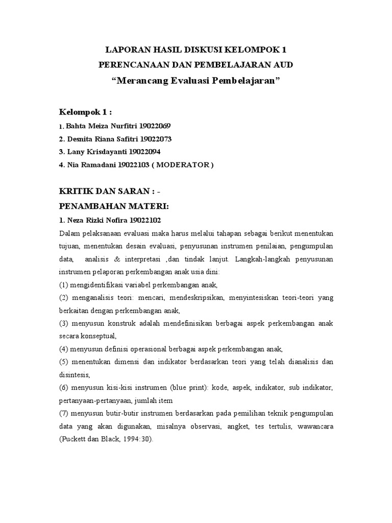Laporan Diskusi Kelompok 1 Pdf
