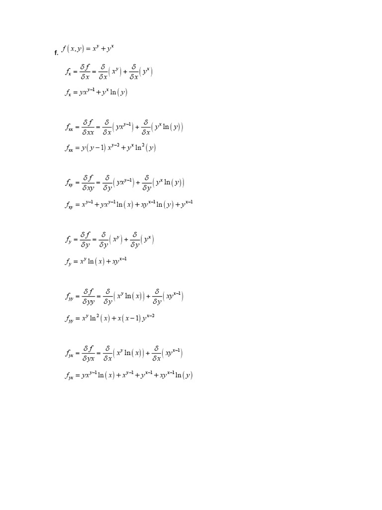 Derivadas Parciales Ejercicios Resueltos | PDF