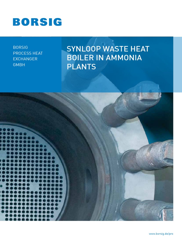 Synloop Waste Heat Boiler in Ammonia Plants: Borsig Process Heat ...