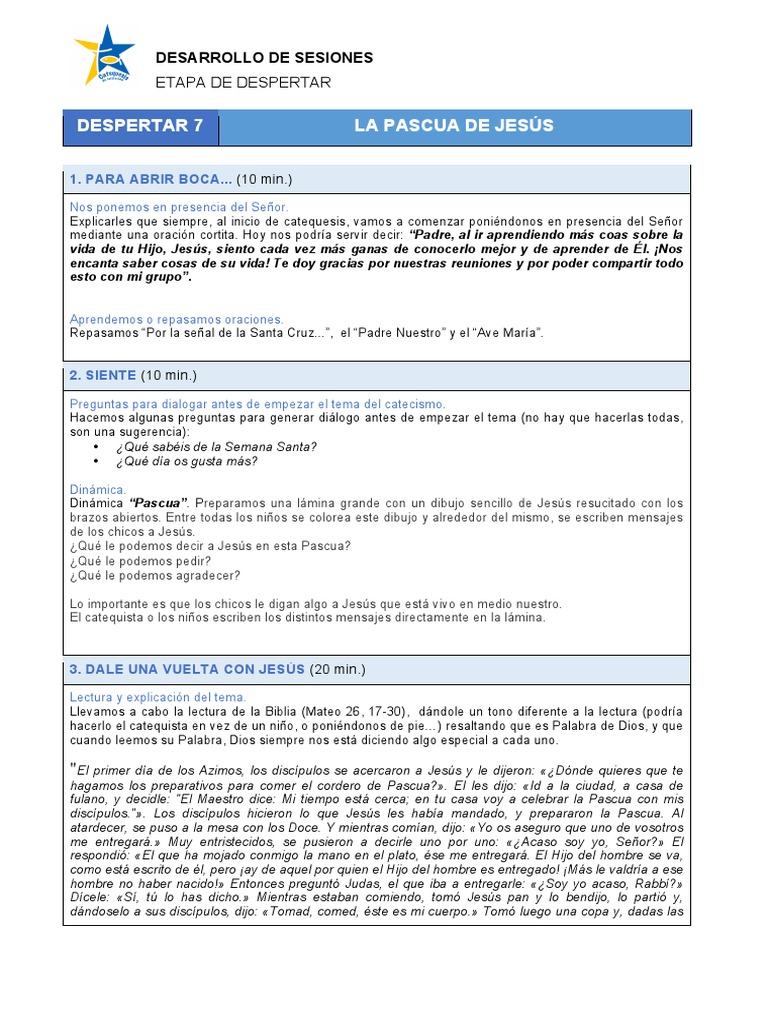Actividades de Pascua para Niños de Catequesis | PDF | eucaristía ...