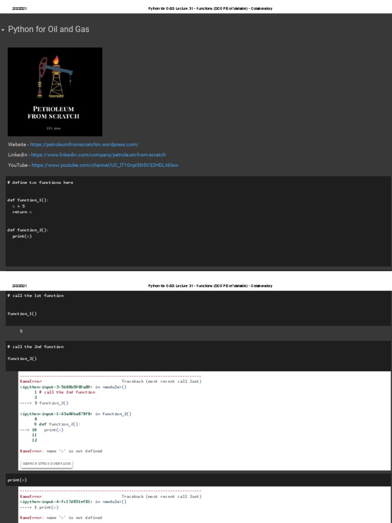 Python For Oil and Gas: Website - Linkedin - Youtube | Download Free ...