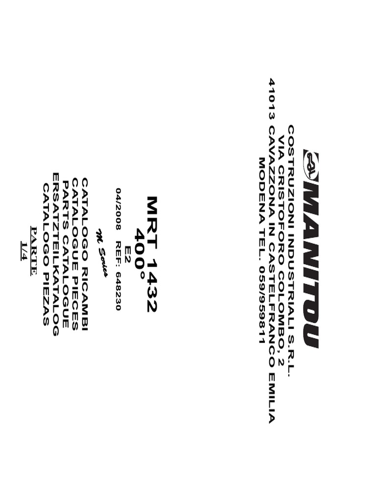 Manual Despiece MRT 1432-400-E2-Parte 1 | PDF | Ingénierie mécanique ...