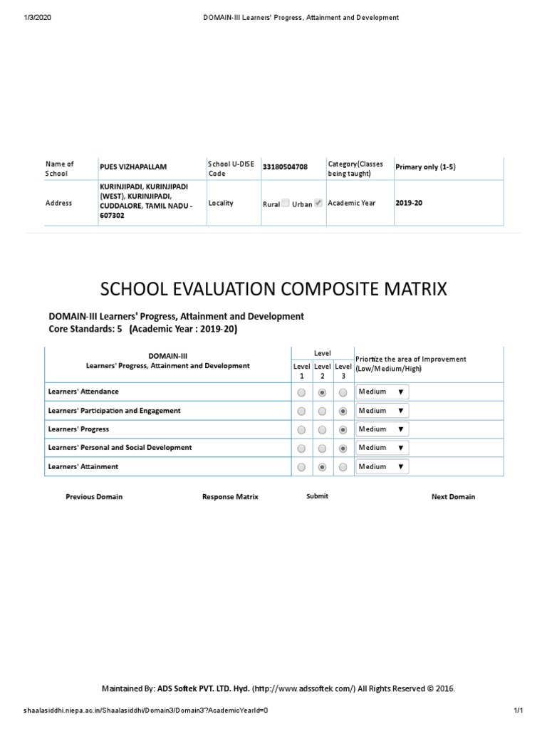 DOMAIN-III Learners' Progress, Attainment and Development | PDF | Business