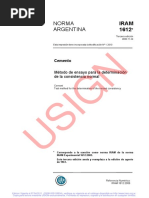 IRAM 1524 - Hormigón de Cemento - Preparación y Curado en Obra de Probetas | PDF | Hormigón | Agua
