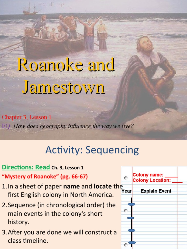 Chapter 3 Lesson 1 Notes | PDF | Roanoke Colony | Jamestown, Virginia