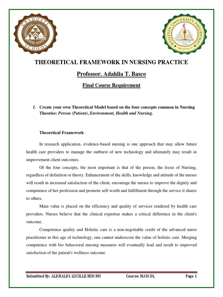 Theoretical Framework in Nursing Practice | PDF | Nursing | Competence ...