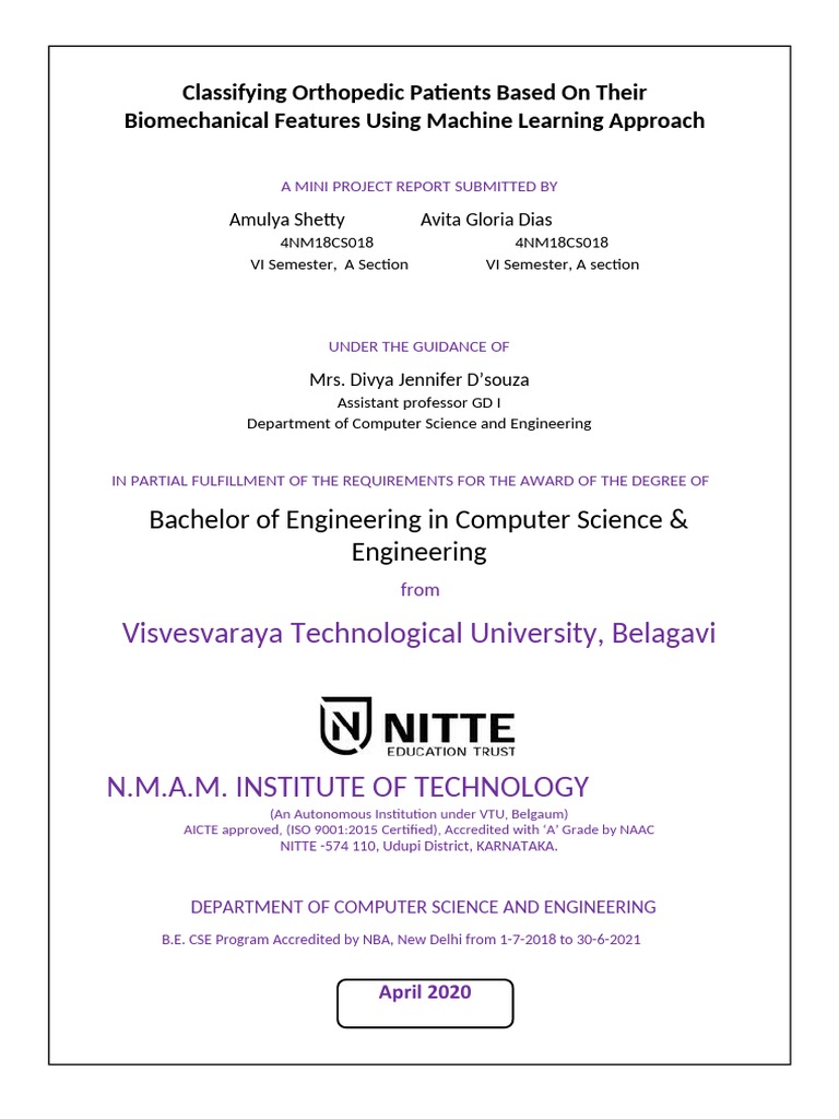 Visvesvaraya Technological University, Belagavi: Bachelor of ...