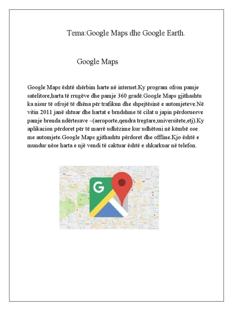 Google Earth and Map | PDF