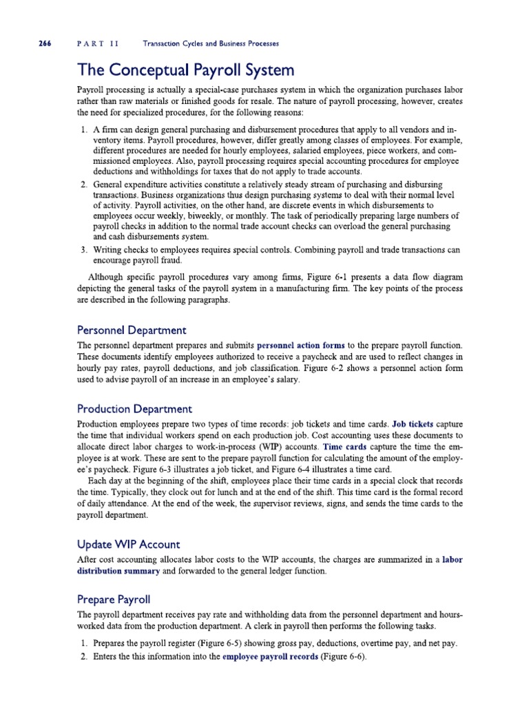 Conceptual Payroll System and Controls | PDF