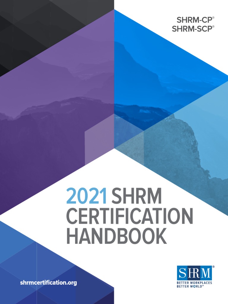 2021 SHRM Certification Handbook | PDF