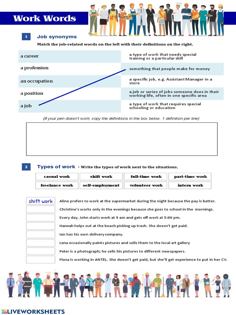 Work Words: Job Synonyms | PDF | Labor | Employment