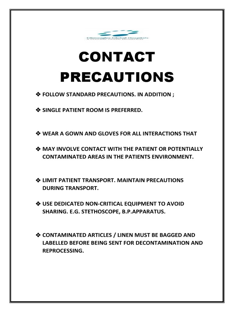 HIC Isolation Precautions | PDF