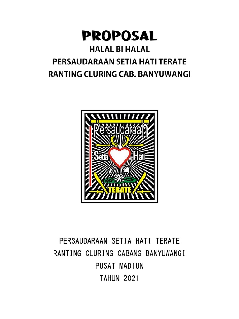 Proposal Halal Bi Halal PSHT 1442 H | PDF