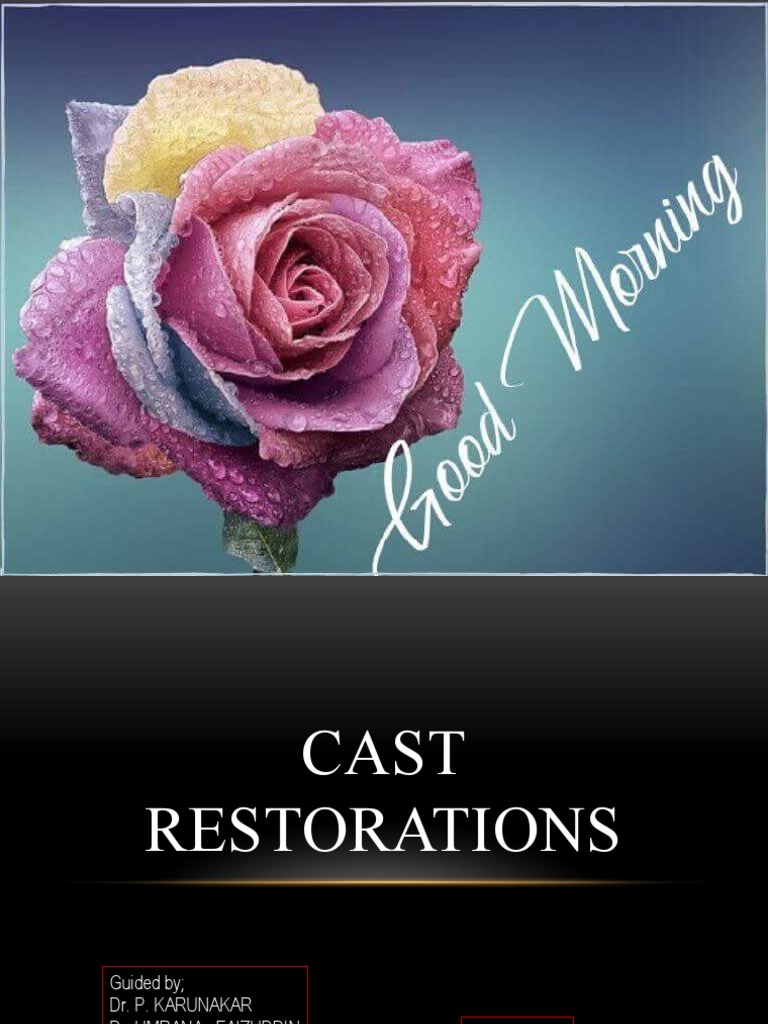 Overview of Cast Restorations in Dentistry | PDF | Dentistry | Mouth
