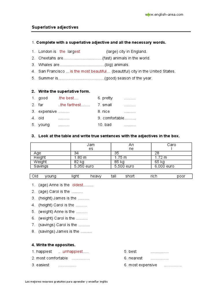 Superlative Adjectives: The Est | PDF | Interpretation (Philosophy ...