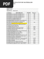 Cotizacion de Materiales de Construcción | PDF