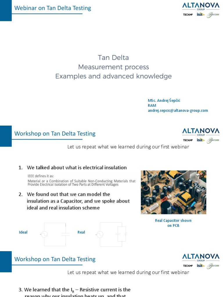 Tan Delta Testing Webinar Advanced NV | PDF | Transformer | Capacitance