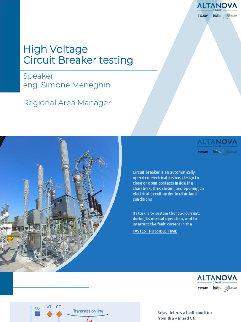 High Voltage Circuit Breaker Testing Presentation | PDF | Relay | Inductor