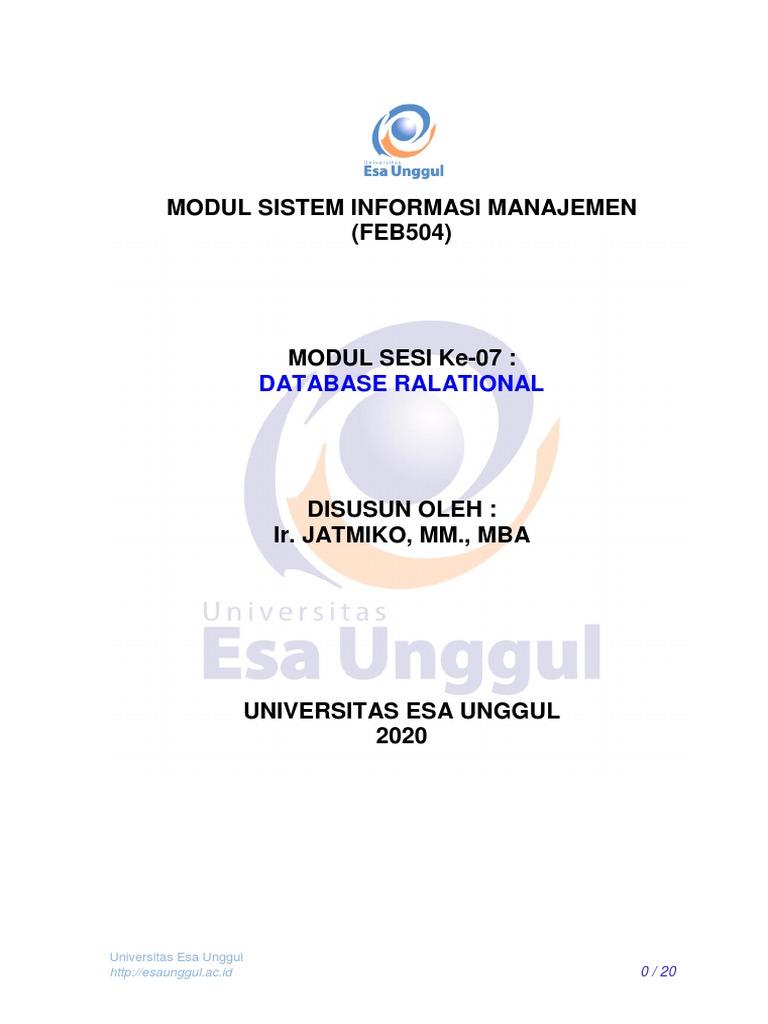 1g.modul SIM-07.Database Relational | PDF