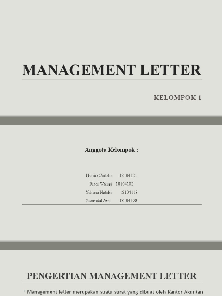 Manajemen Letter | PDF