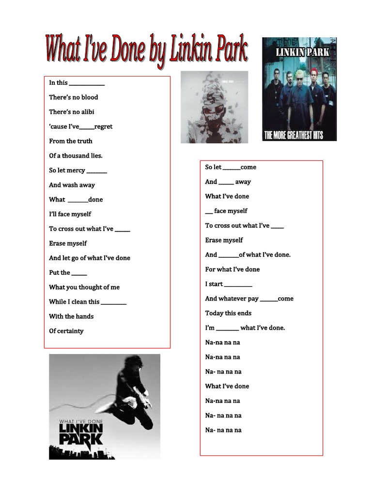 What Ive Done By Linkin Park Song Pdf