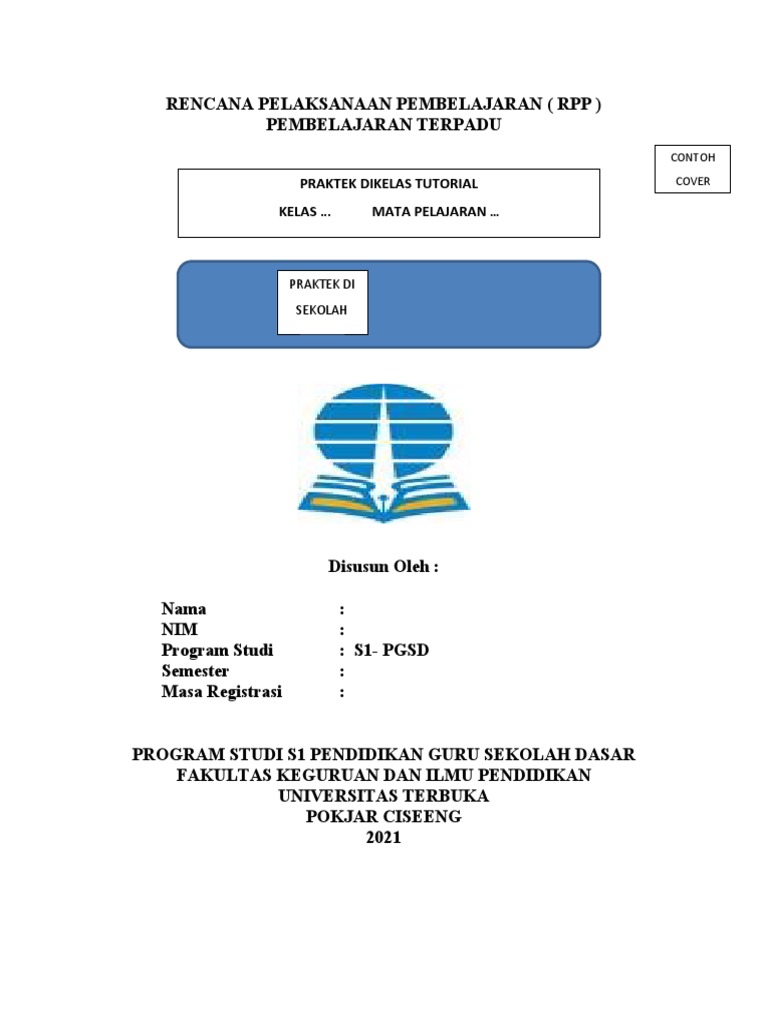 Contoh Cover RPP | PDF | Kajian Bahasa Asing | Seni