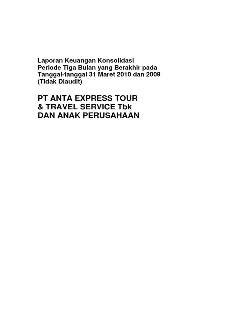 PT Anta Express Tour and Travel Service | PDF
