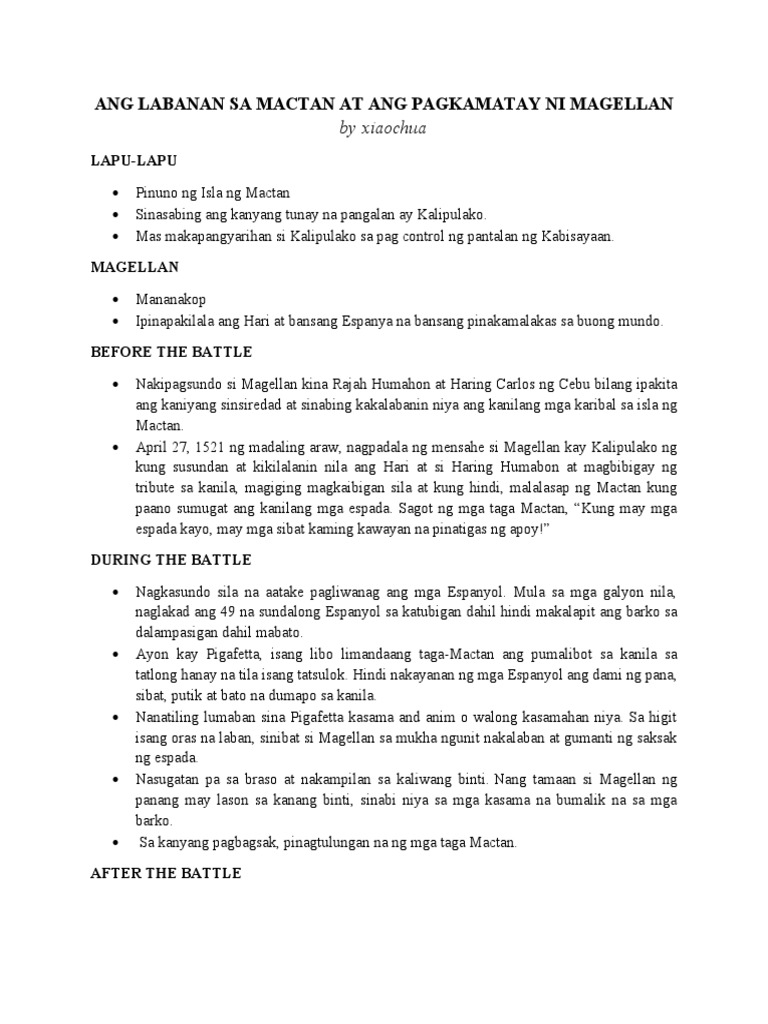 Xiao Chua - Ang Labanan Sa Mactan | PDF