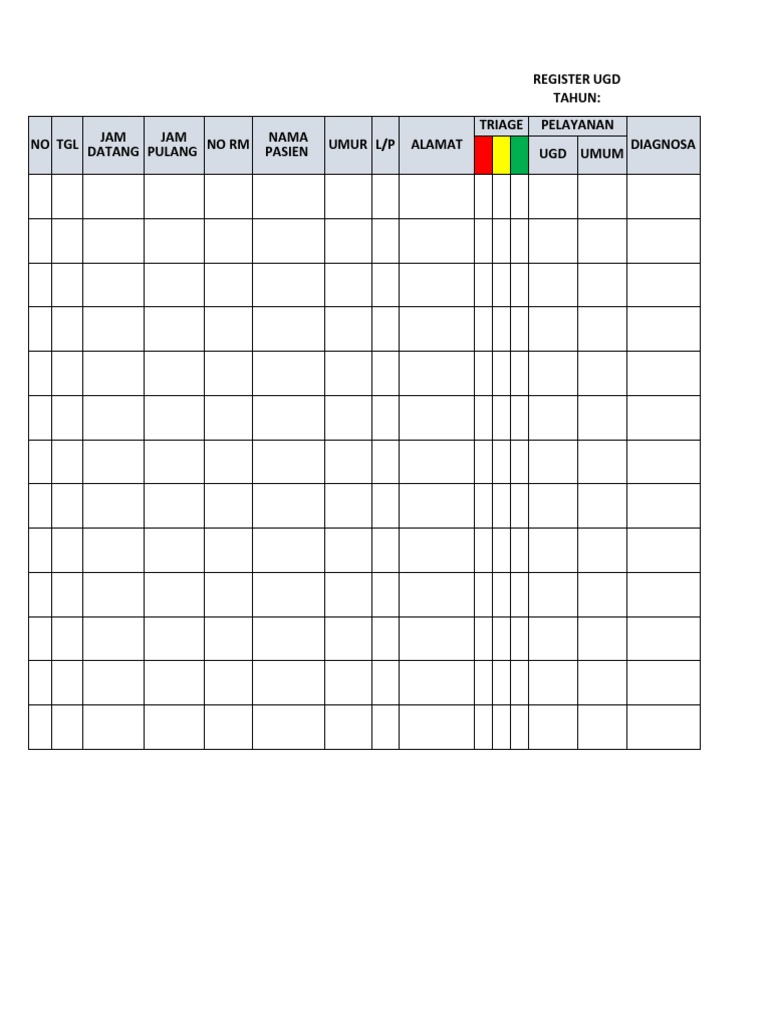 Form Register Ugd | PDF